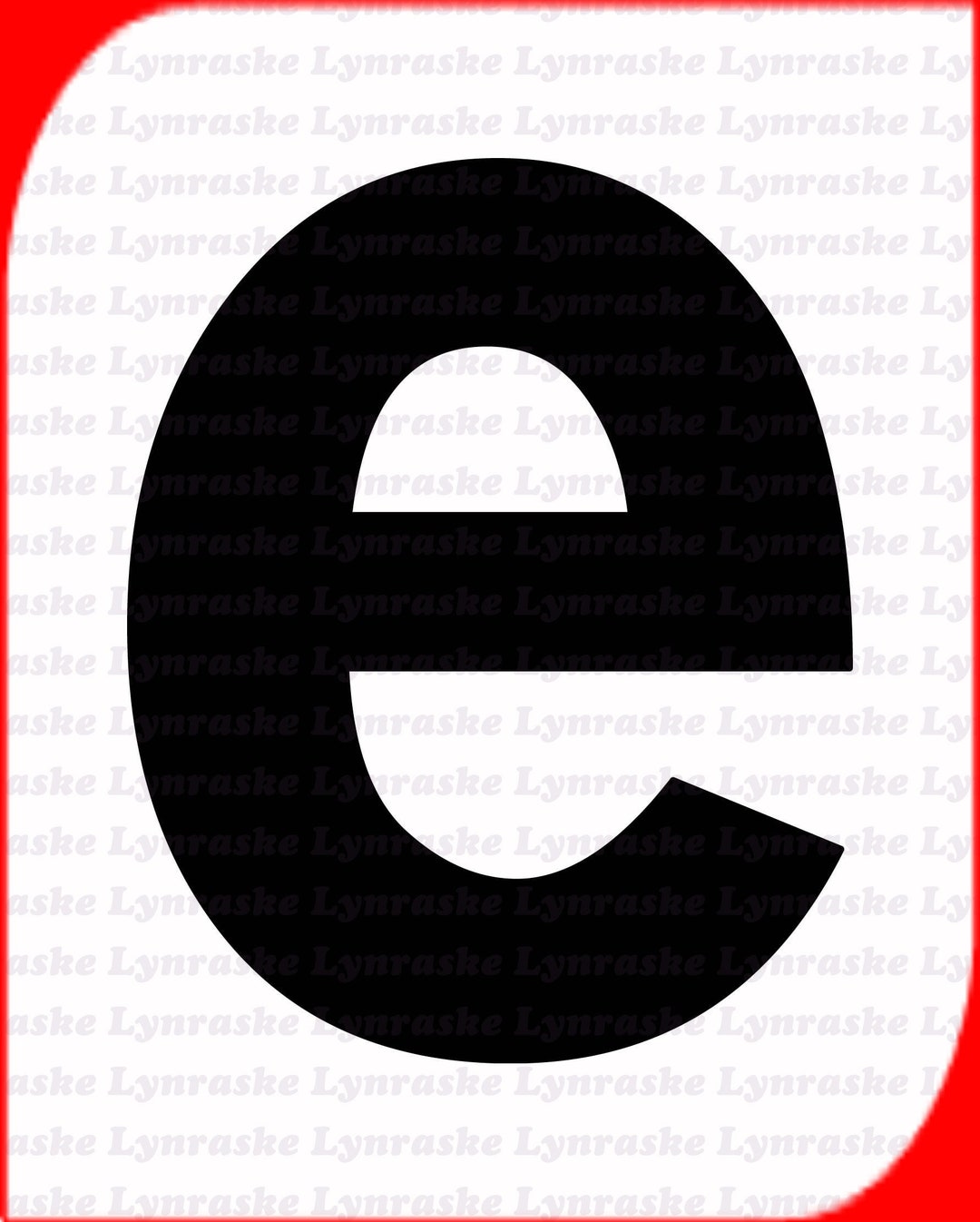 Lowercase Letter E Silhouette SVG, Svg, Dxf, Cricut, Silhouette Cut ...