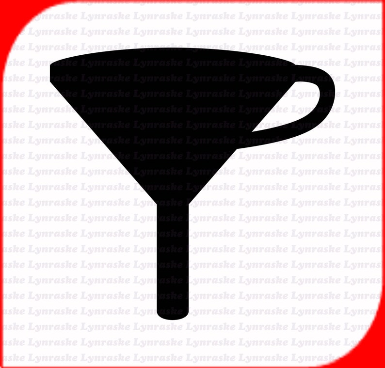 Funnel Silhouette SVG, Svg, Dxf, Cricut, Silhouette Cut File, Instant ...
