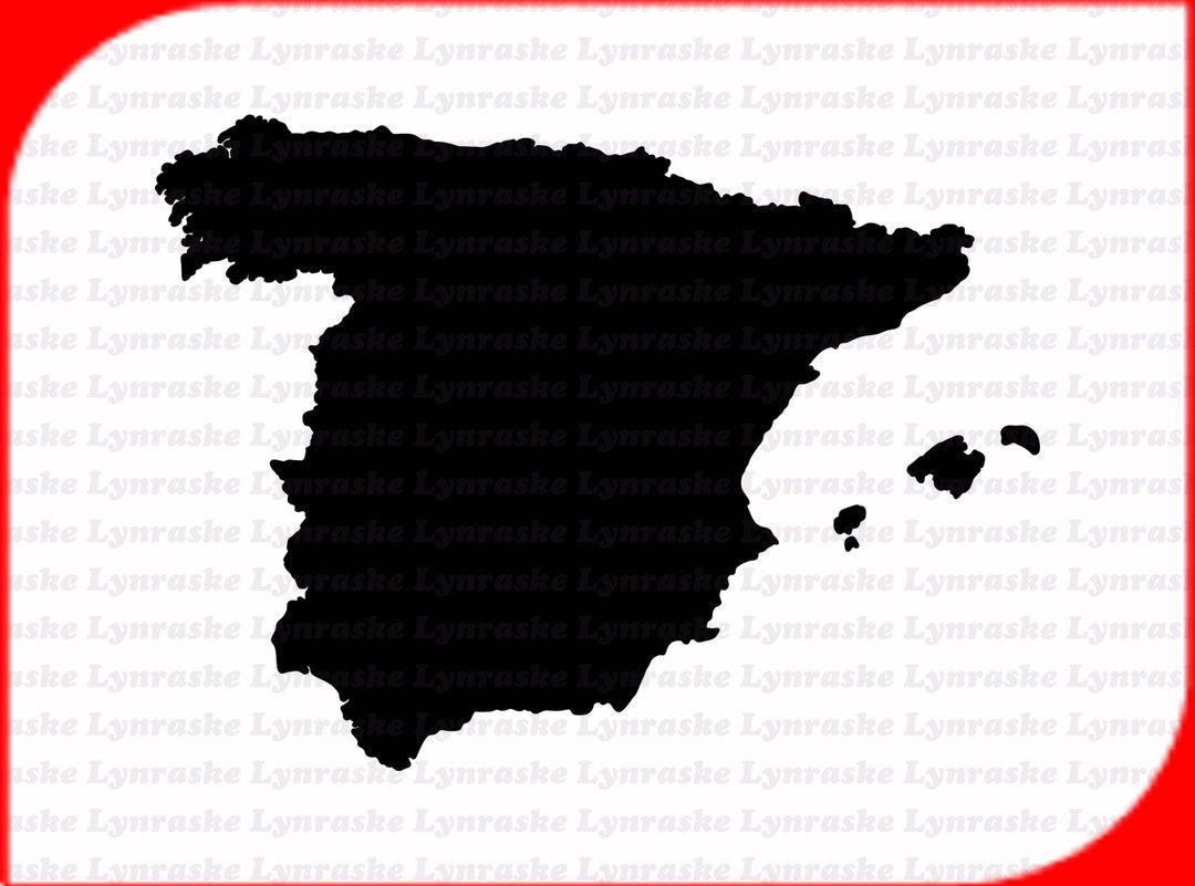 Spain Silhouette SVG, Svg, Dxf, Cricut, Silhouette Cut File, Instant ...