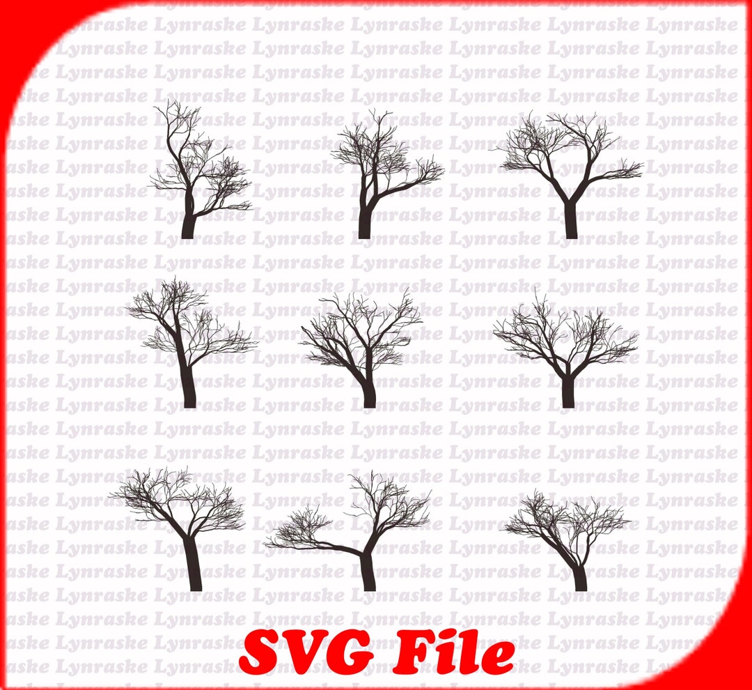 Tree Silhouette Vectors SVG, Svg, Dxf, Cricut, Silhouette Cut File ...