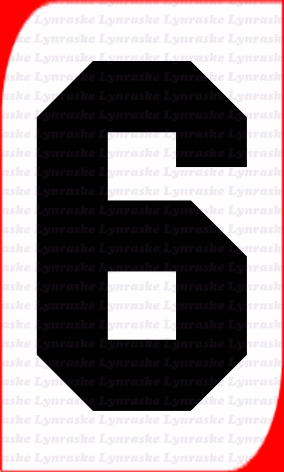 Número 6 Silueta SVG svg dxf Cricut Silhouette Cut File | Etsy