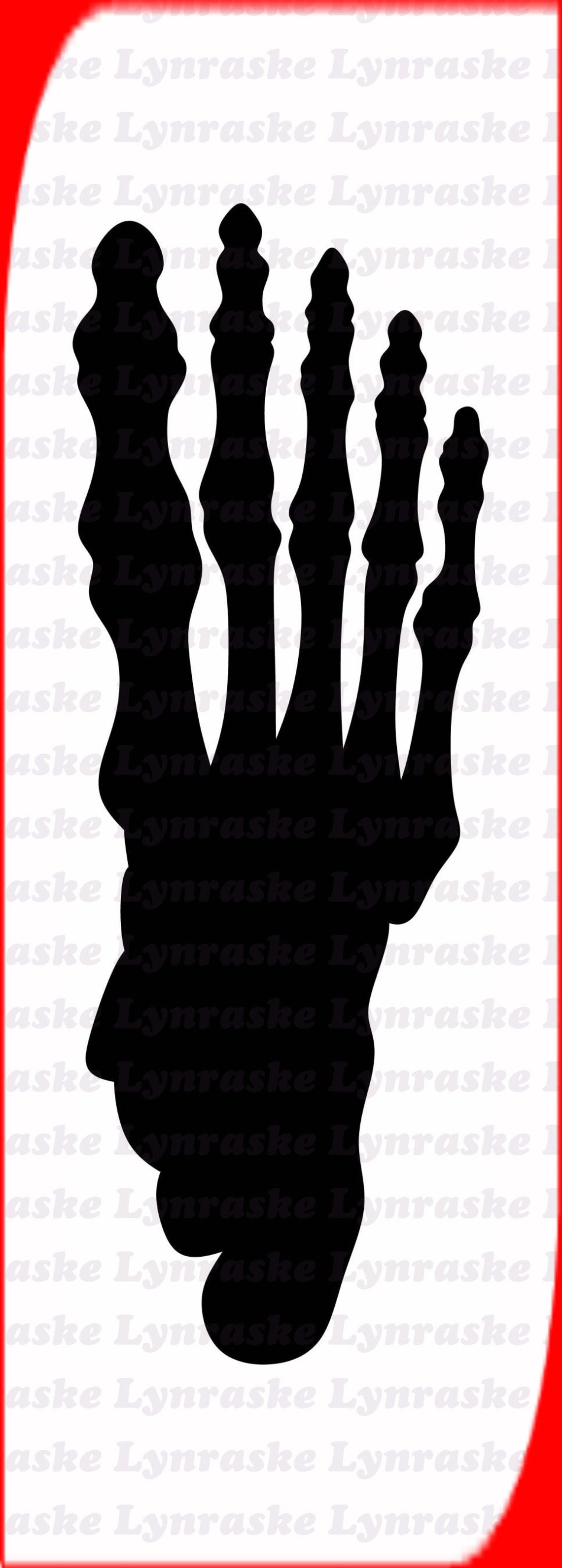 Skeleton Foot Silhouette SVG Svg Dxf Cricut Silhouette Cut - Etsy