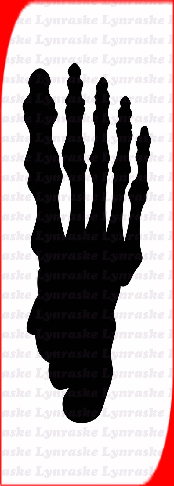 Skeleton Foot Silhouette SVG Svg Dxf Cricut Silhouette Cut - Etsy