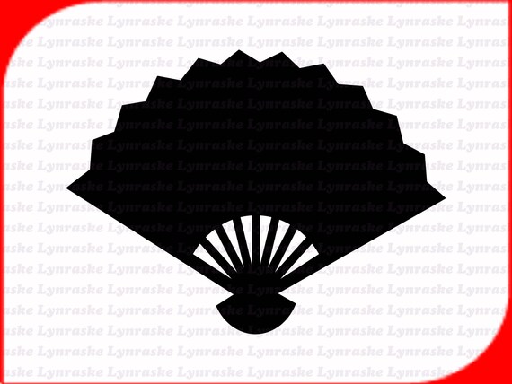 Fan Silhouette SVG Svg Dxf Cricut Silhouette Cut File | Etsy