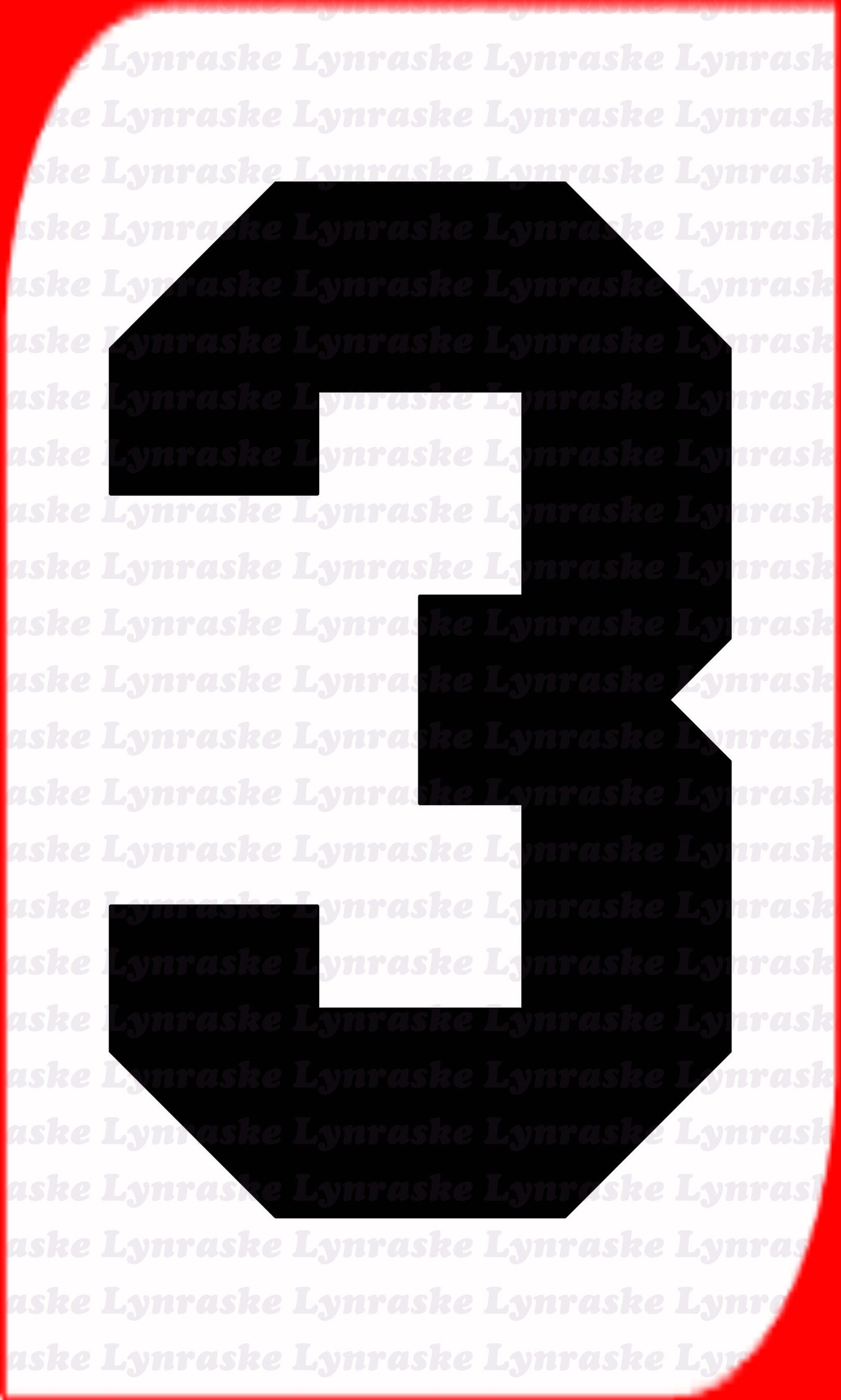 Number 3 Silhouette SVG svg dxf Cricut Silhouette Cut | Etsy