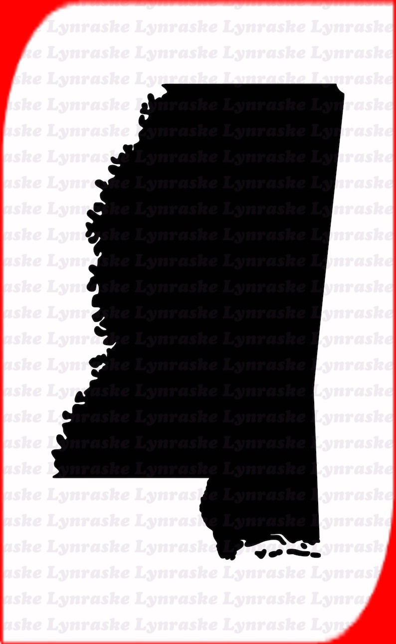 Mississippi Silhouette SVG Svg Dxf Cricut Silhouette Cut - Etsy