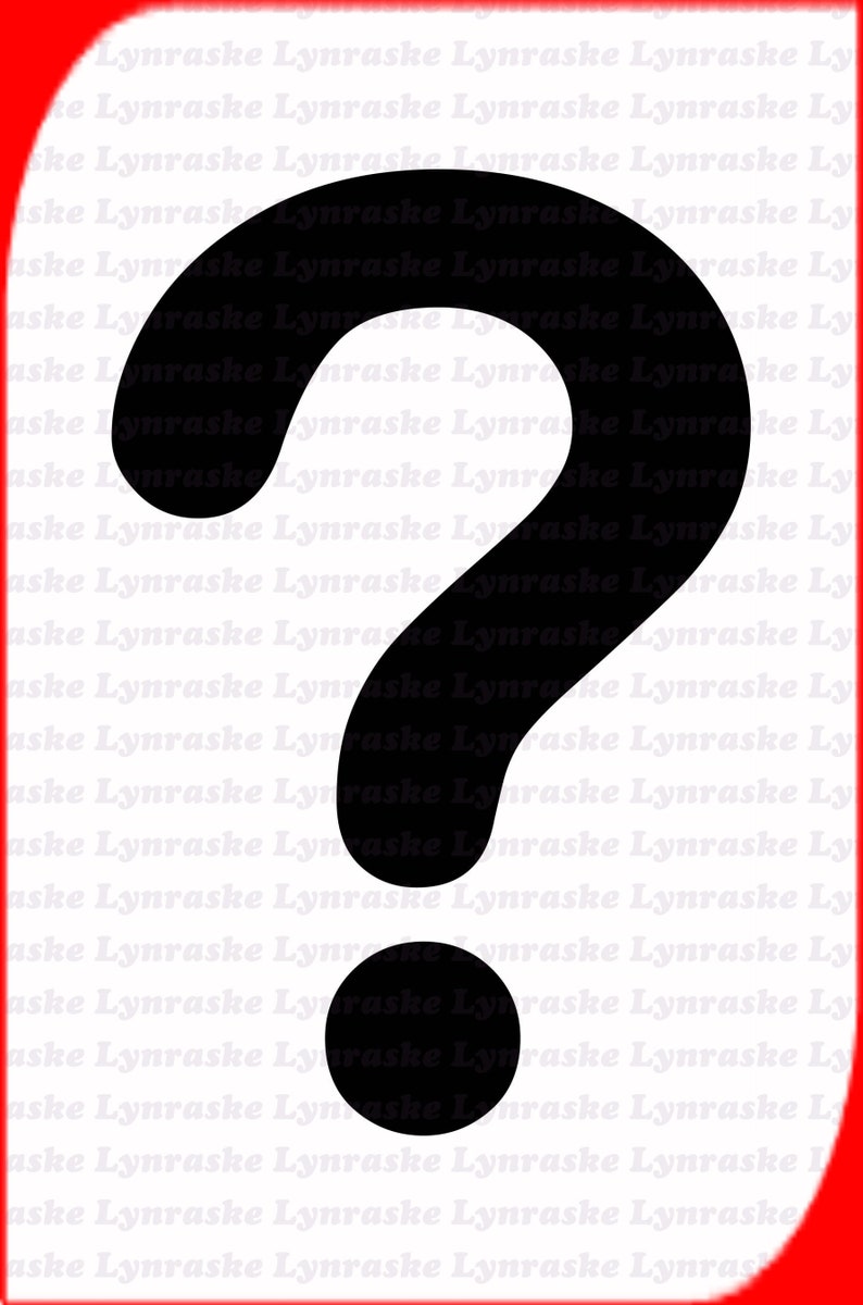 Question Mark Silhouette SVG, Svg, Dxf, Cricut, Silhouette Cut File ...