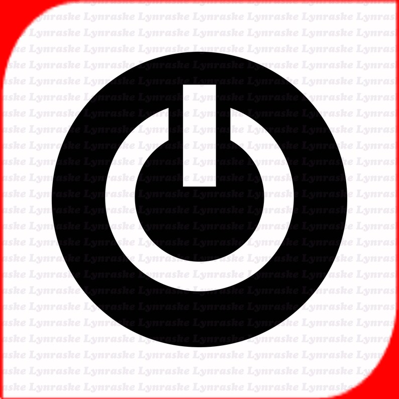 Power Button Silhouette SVG, Svg, Dxf, Cricut, Silhouette Cut File ...