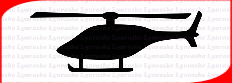 Helicopter Silhouette SVG, Svg, Dxf, Cricut, Silhouette Cut File ...