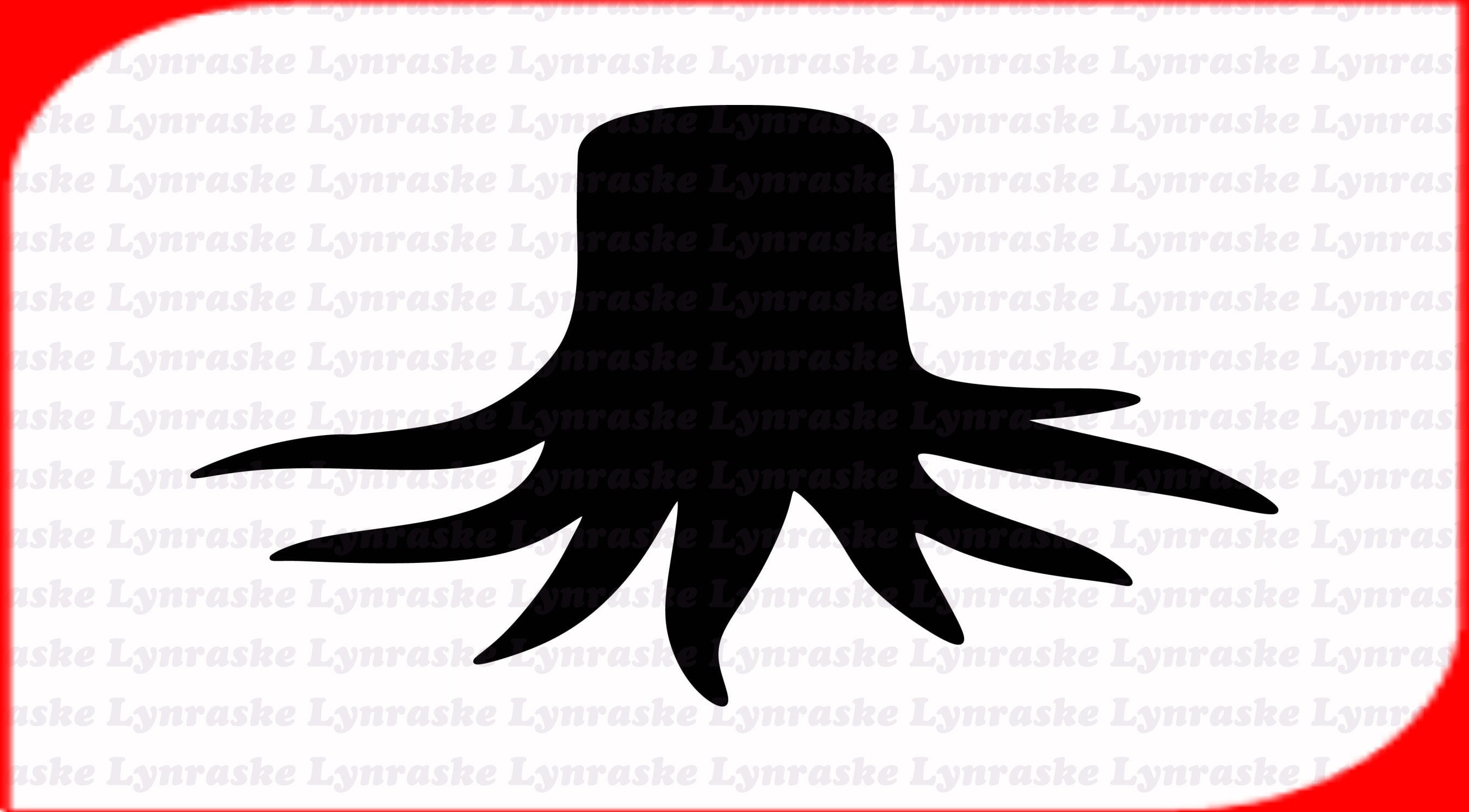Tree Stump Silhouette SVG, svg, dxf, Cricut, Silhouette Cut File ...