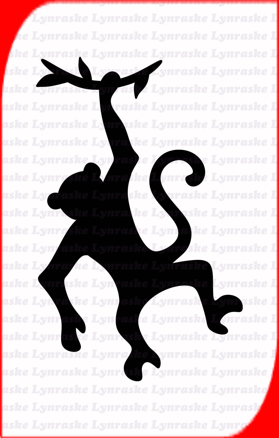 Hanging Monkey Silhouette SVG, Svg, Dxf, Cricut, Silhouette Cut File ...