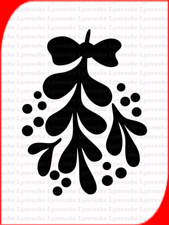 Mistletoe Silhouette Svg Svg Dxf Cricut Silhouette Cut Etsy
