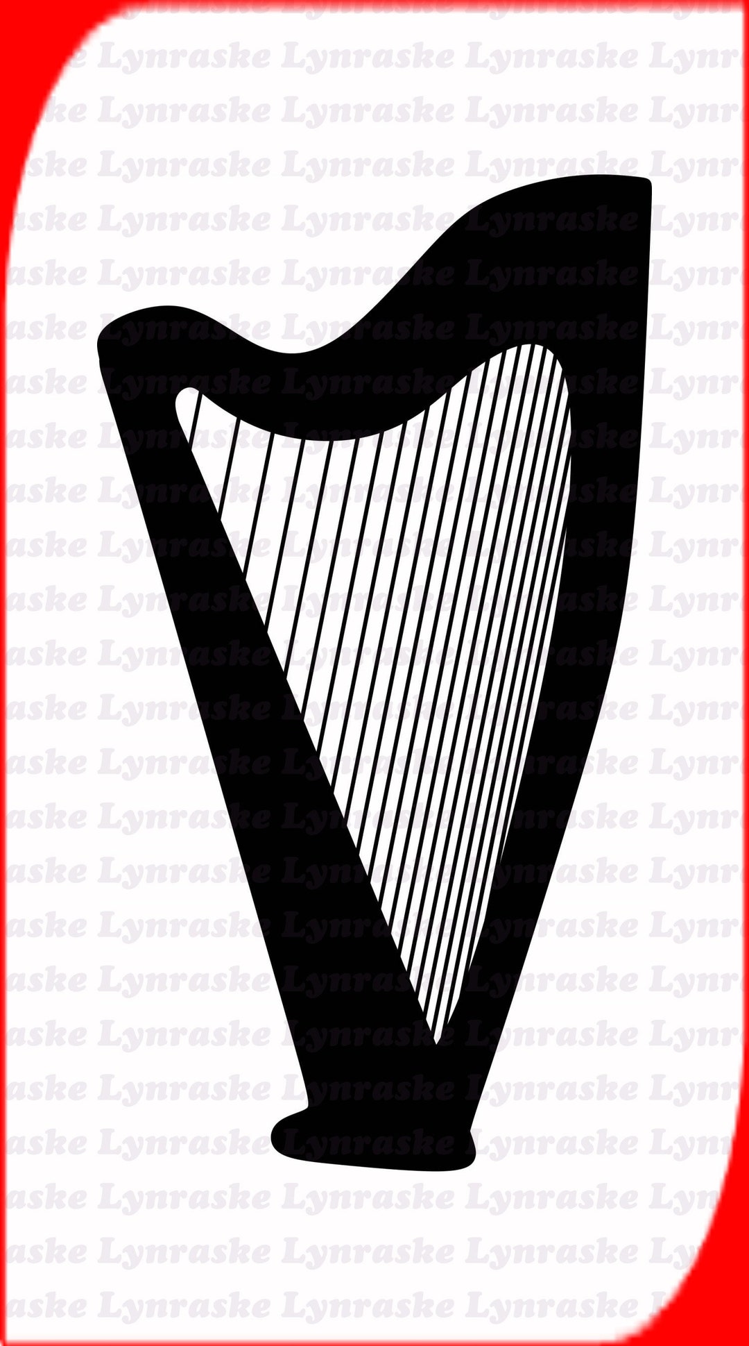 Harp Silhouette SVG, Svg, Dxf, Cricut, Silhouette Cut File, Instant ...