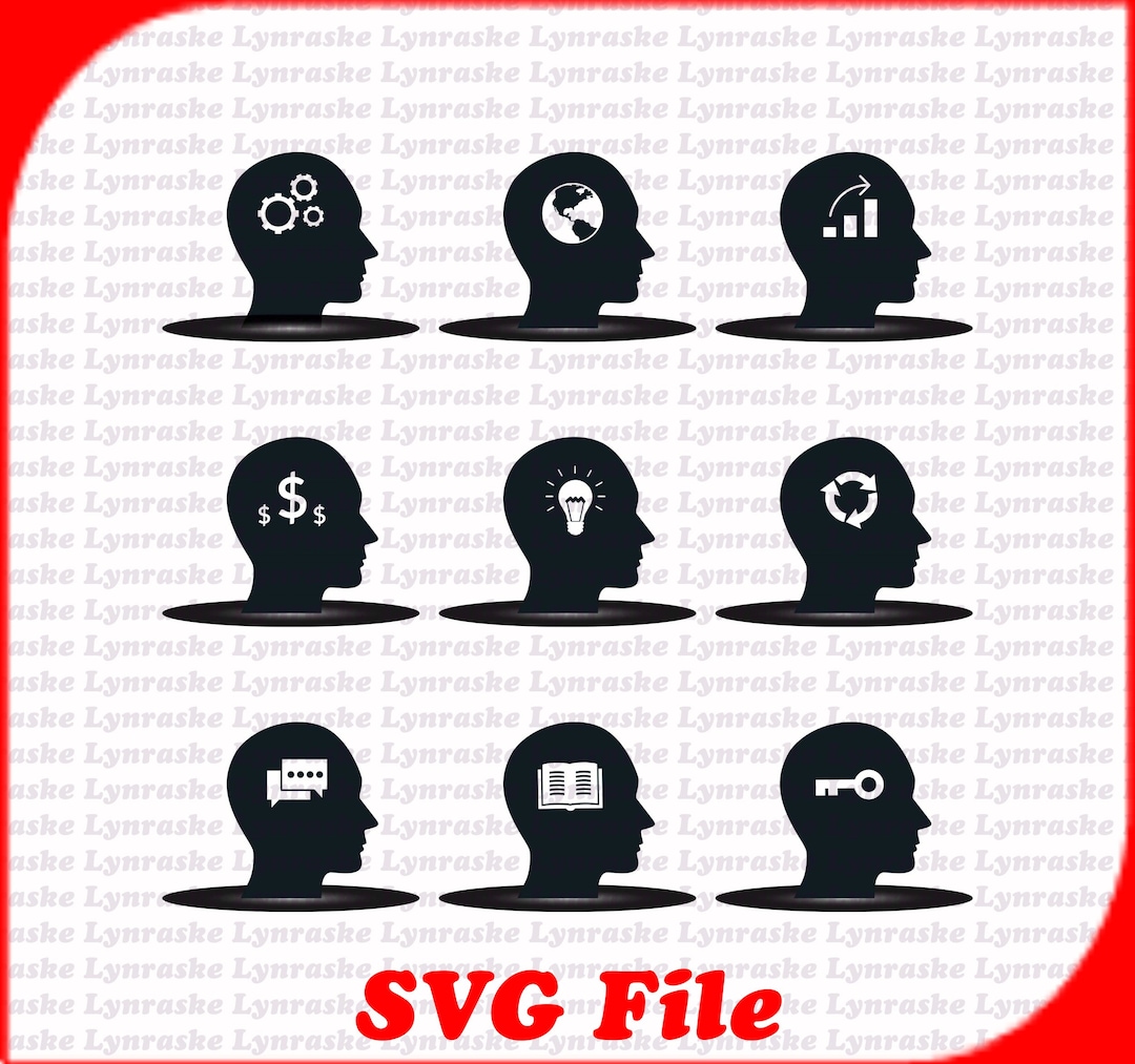 Head Silhouette Vectors SVG, Svg, Dxf, Cricut, Silhouette Cut File ...