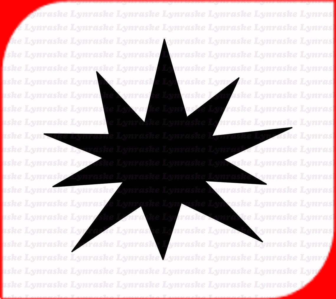 Starburst Silhouette SVG, Svg, Dxf, Cricut, Silhouette Cut File ...