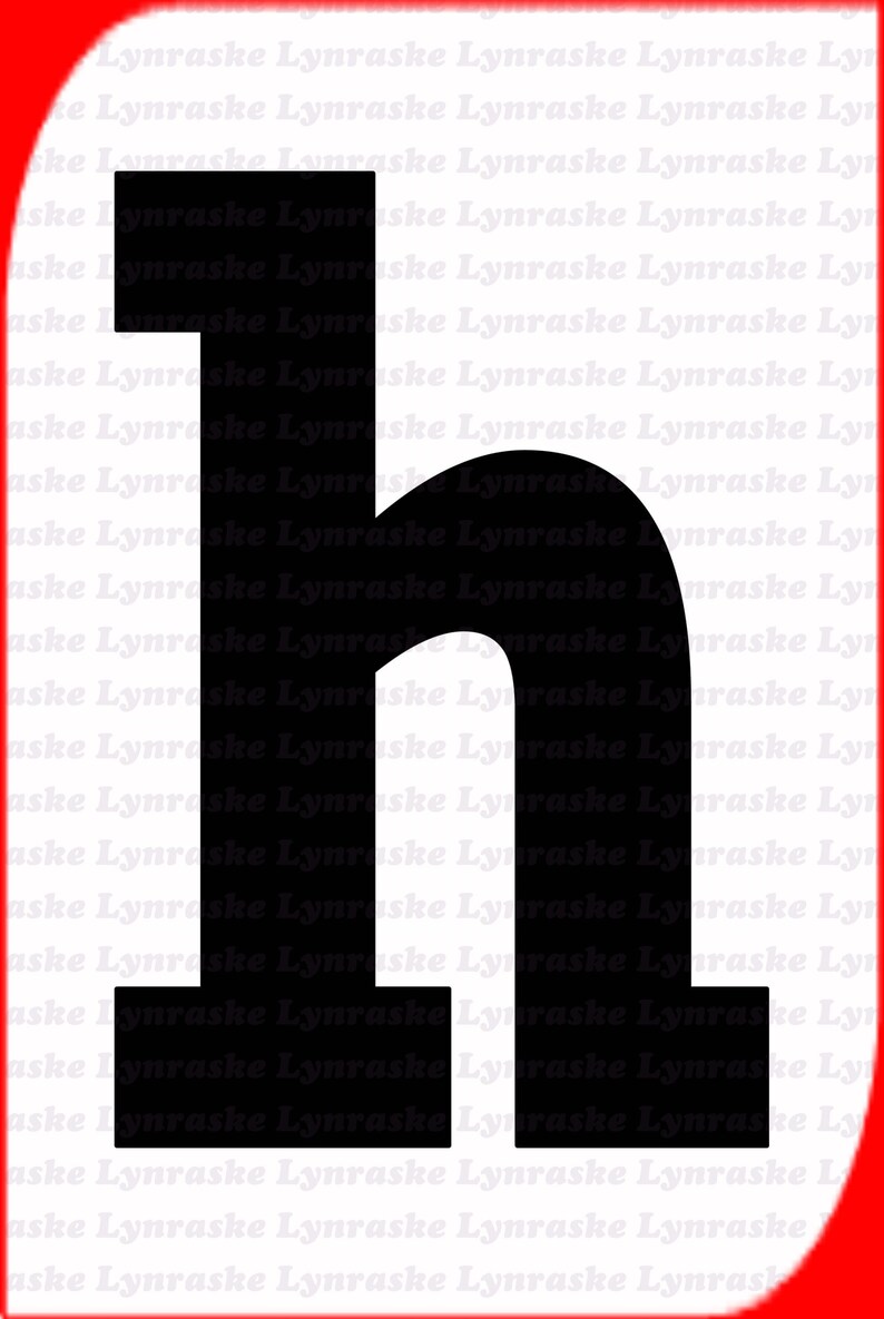 Lowercase Letter H Silhouette SVG Svg Dxf Cricut - Etsy