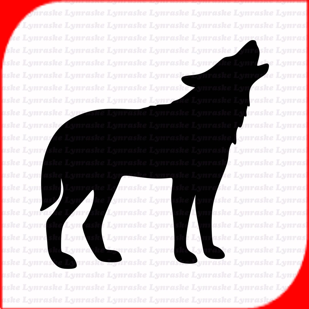 Howling Wolf Silhouette SVG, Svg, Dxf, Cricut, Silhouette Cut File ...