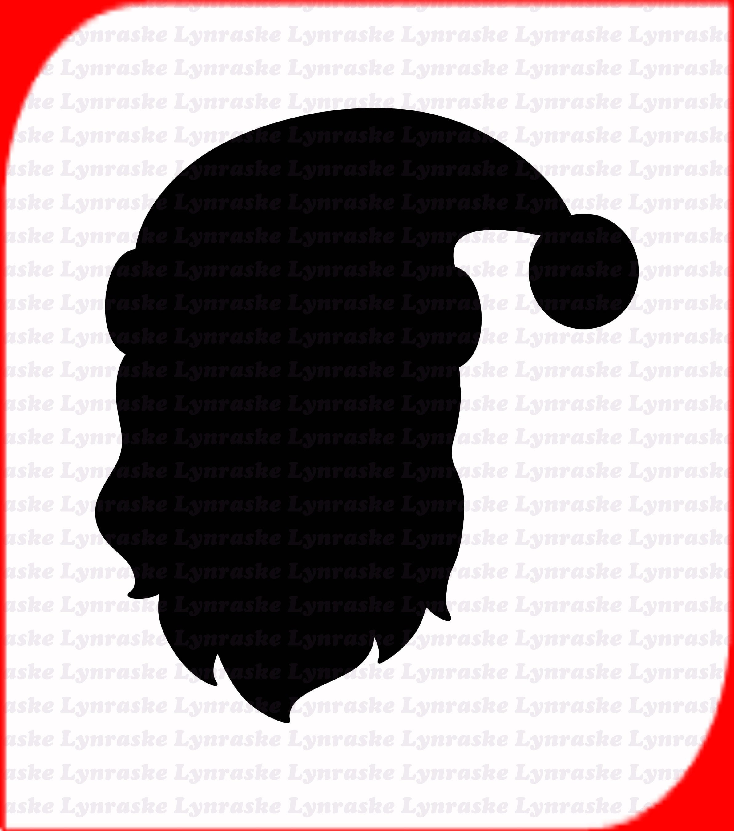 Santa Claus Head Silhouette SVG Svg Dxf Cricut Silhouette - Etsy