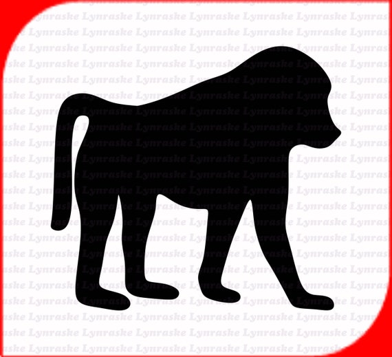 Baboon Silhouette SVG Svg Dxf Cricut Silhouette Cut File | Etsy