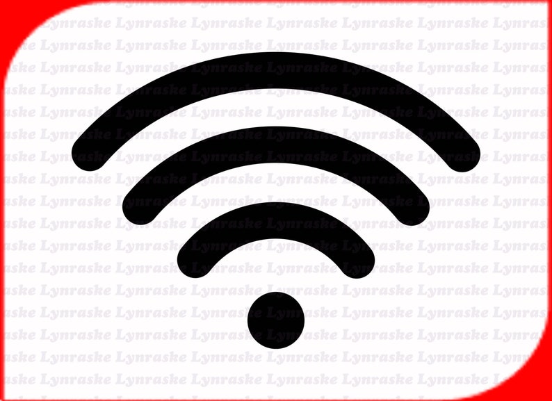 Wifi Symbol Silhouette SVG, Svg, Dxf, Cricut, Silhouette Cut File ...