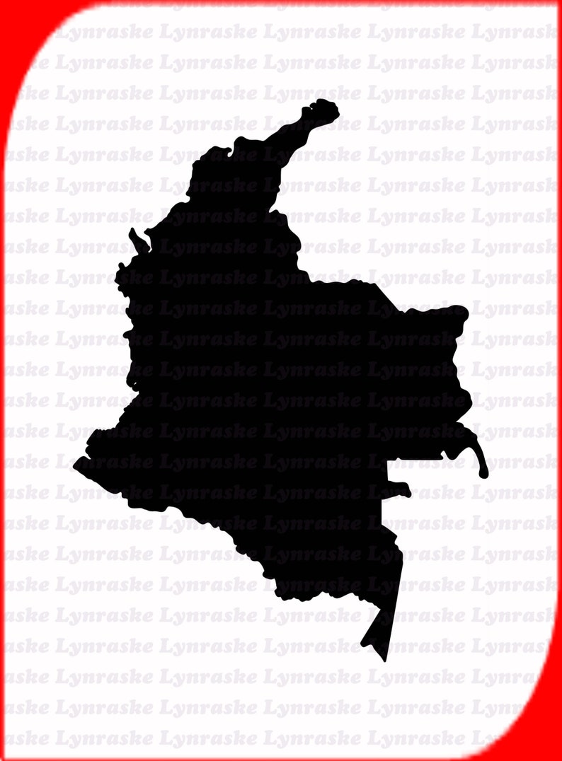 Colombia Silhouette SVG Svg Dxf Cricut Silhouette Cut - Etsy