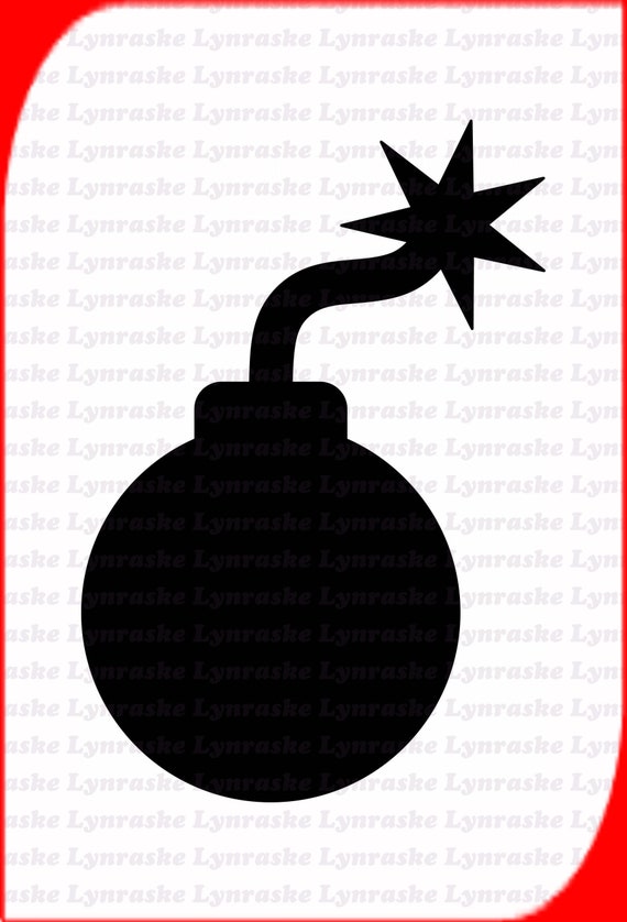 Cartoon Bomb Silhouette SVG Svg Dxf Cricut Silhouette Cut | Etsy