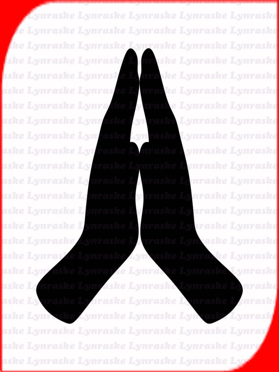 Manos rezando silueta SVG svg dxf Cricut Silhouette Cut | Etsy