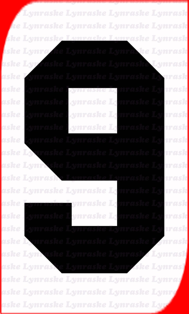 Number 9 Silhouette SVG, Svg, Dxf, Cricut, Silhouette Cut File, Instant ...