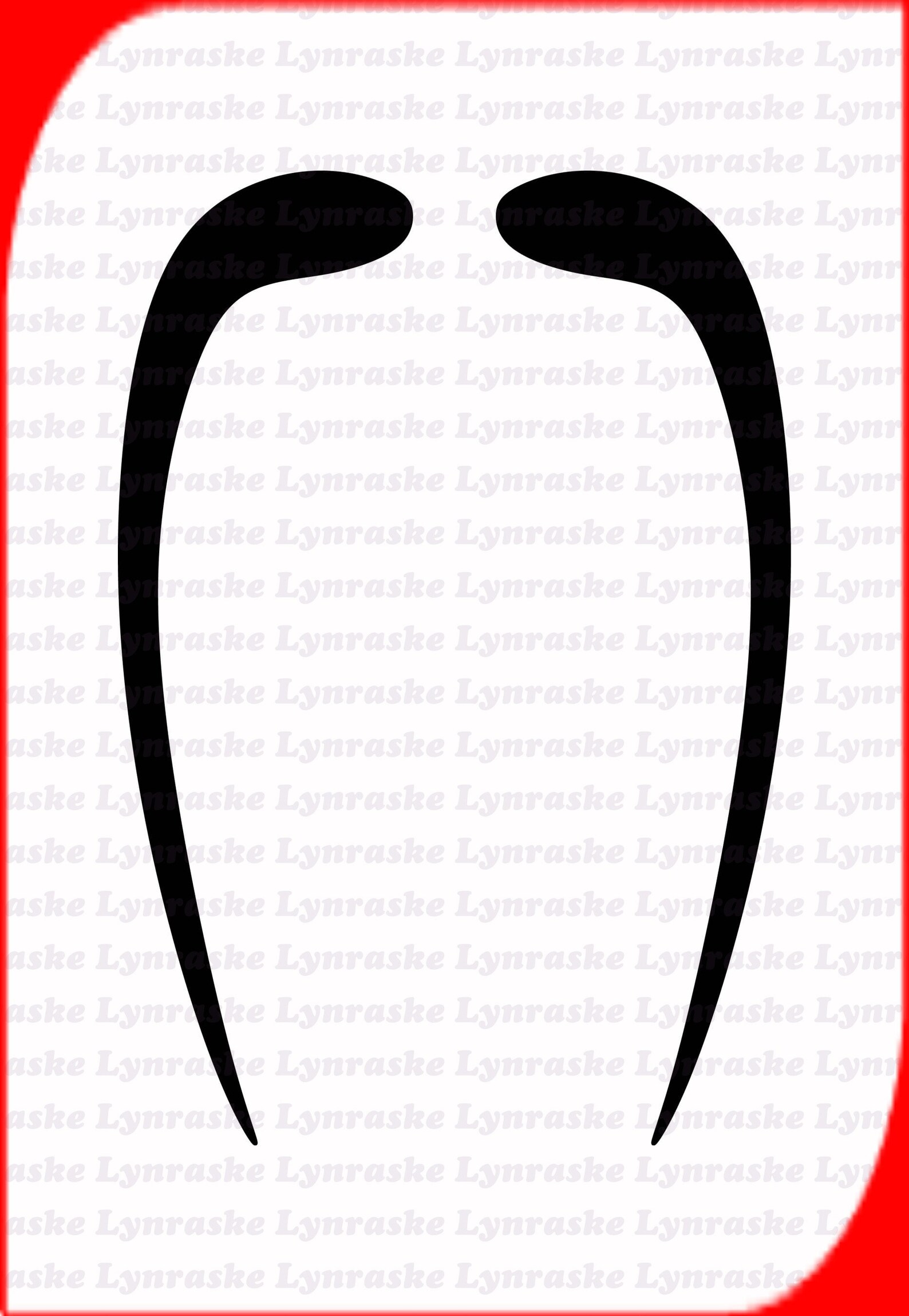 Fu Manchu Mustache Silhouette SVG Svg Dxf Cricut | Etsy