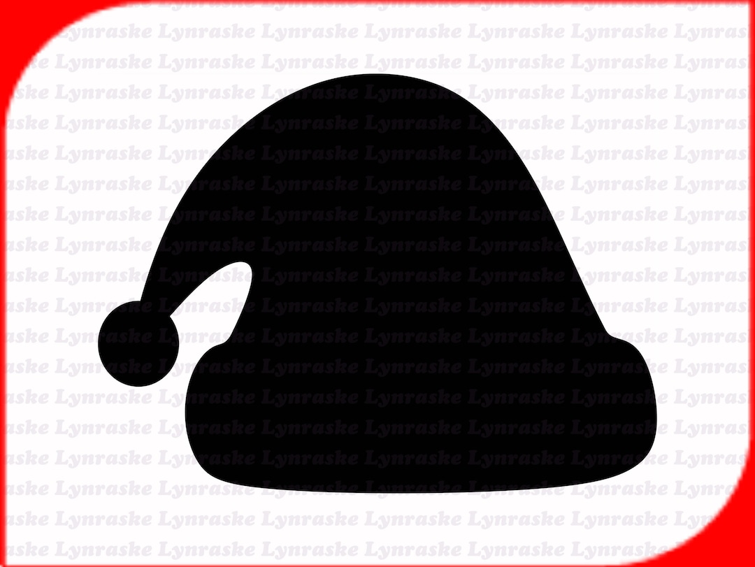 Santa Hat Silhouette SVG, Svg, Dxf, Cricut, Silhouette Cut File ...