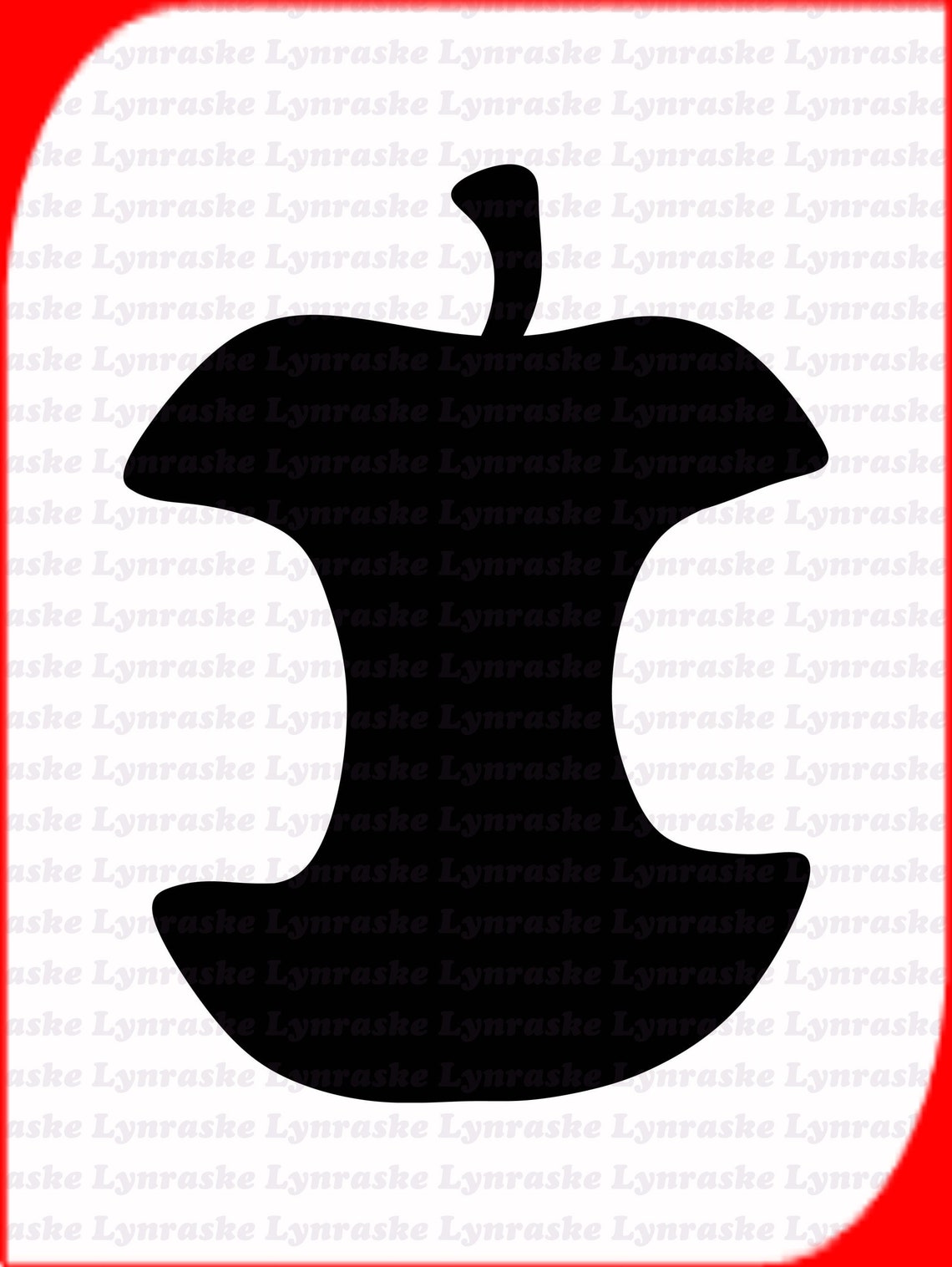 Apple Core Silhouette SVG Svg Dxf Cricut Silhouette Cut | Etsy