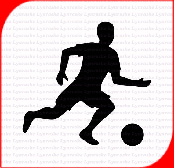 Soccer Player Silhouette SVG Svg Dxf Cricut Silhouette Cut | Etsy