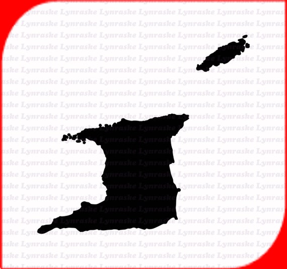 Trinidad and Tobago Silhouette SVG Svg Dxf Cricut | Etsy