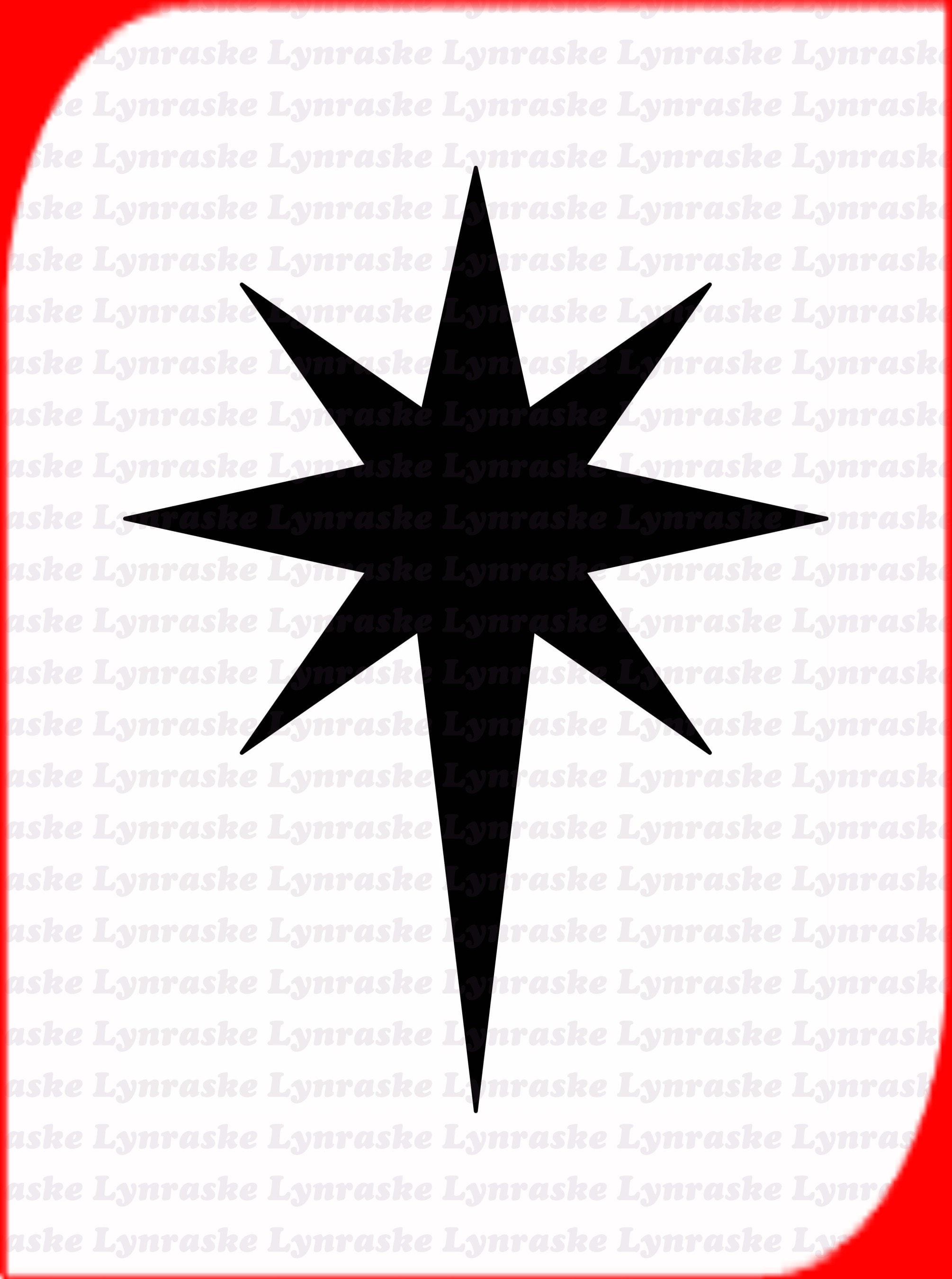 Bethlehem Star Silhouette SVG, Svg, Dxf, Cricut, Silhouette Cut File ...