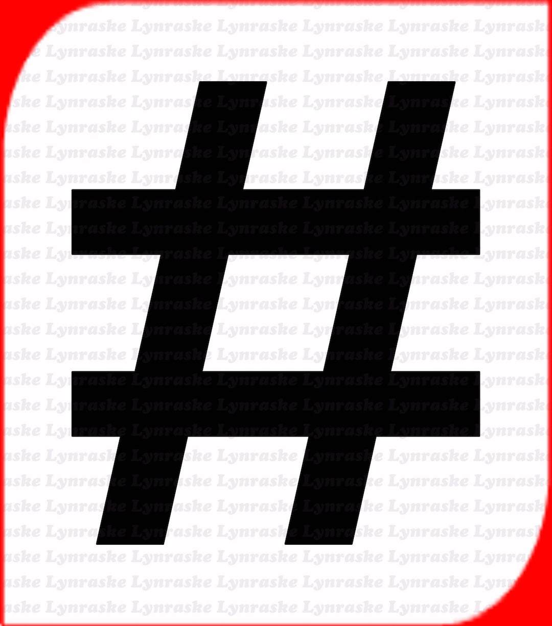 Number Sign Silhouette SVG, Svg, Dxf, Cricut, Silhouette Cut File ...