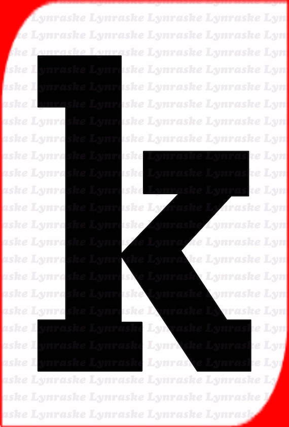 Lowercase Letter K Silhouette SVG Svg Dxf Cricut | Etsy