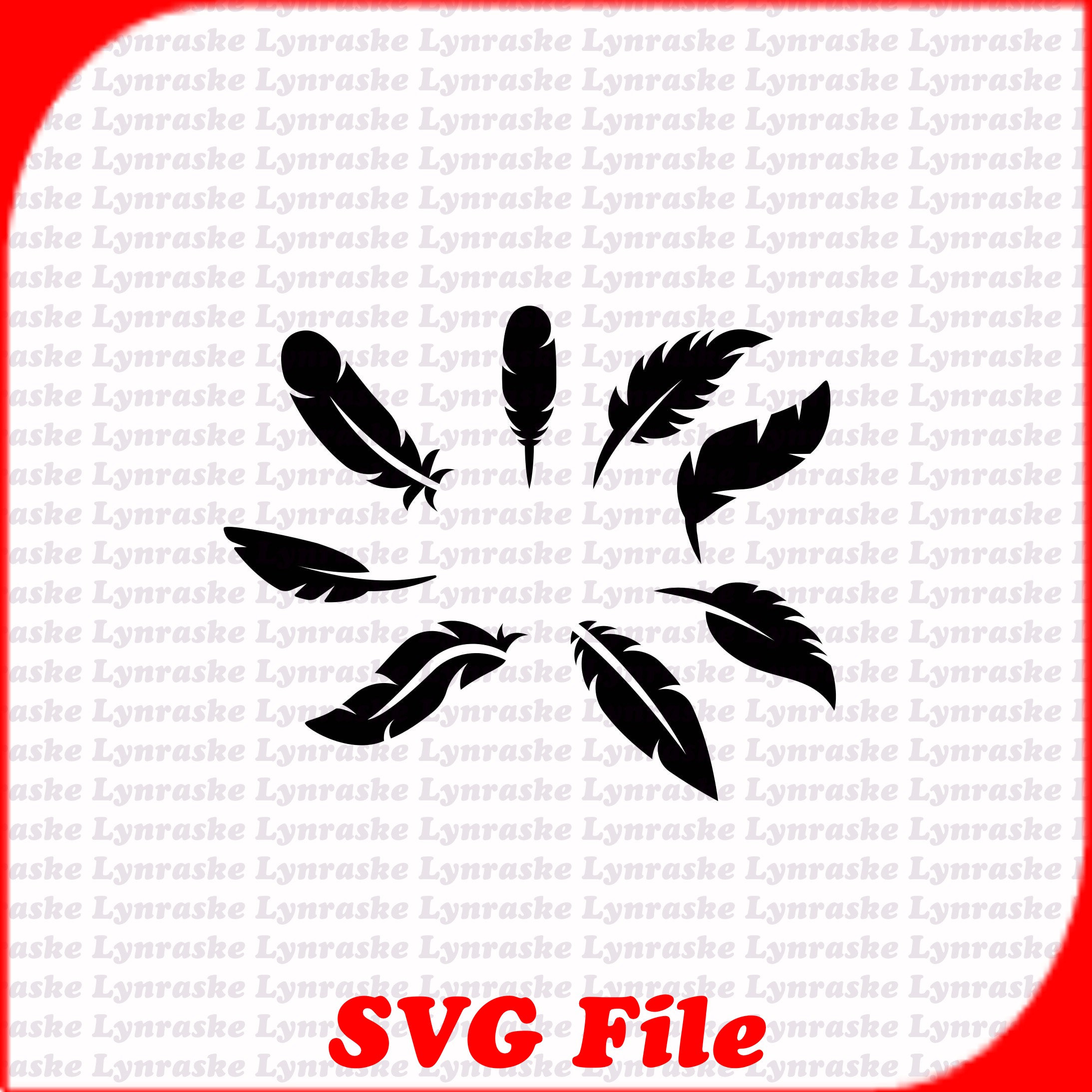 Plumas Silueta Vectores SVG, svg, dxf, Cricut, Archivo de corte de ...