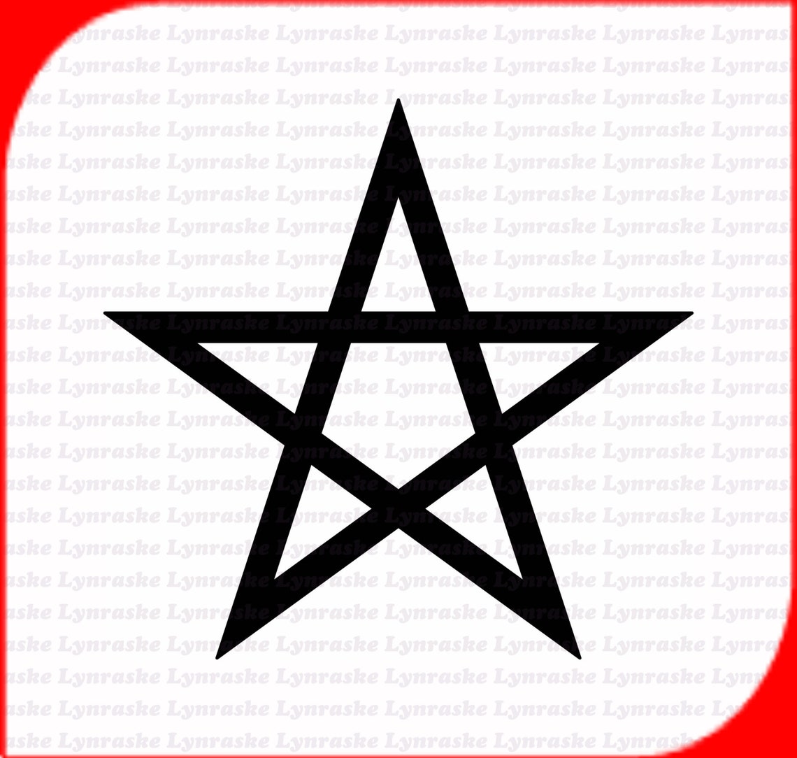 Pentagram Silhouette SVG Svg Dxf Cricut Silhouette Cut - Etsy