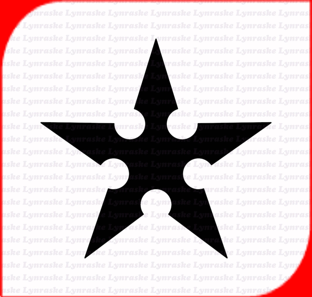Ninja Star Silhouette SVG, Svg, Dxf, Cricut, Silhouette Cut File ...