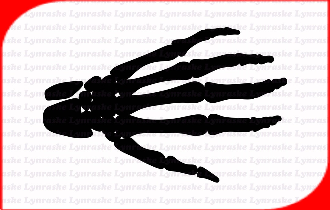 Skeleton Hand Silhouette SVG, Svg, Dxf, Cricut, Silhouette Cut File ...
