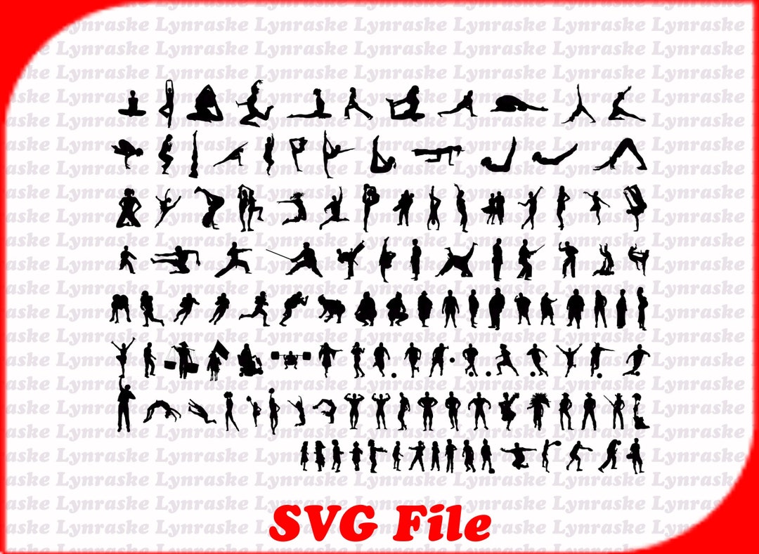 Body Silhouette Vectors SVG, Svg, Dxf, Cricut, Silhouette Cut File ...