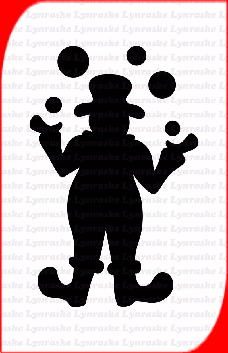 Silueta de payaso SVG svg dxf Cricut Silhouette Cut File - Etsy México