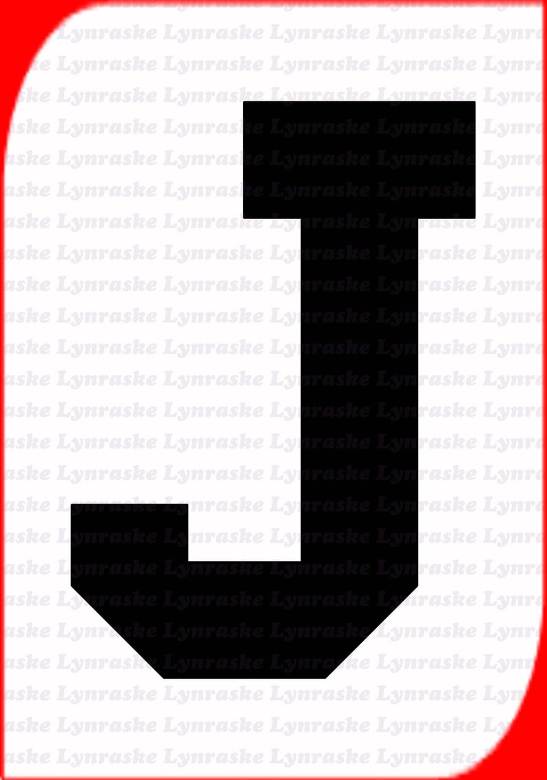 Letter J Silhouette SVG, Svg, Dxf, Cricut, Silhouette Cut File, Instant ...