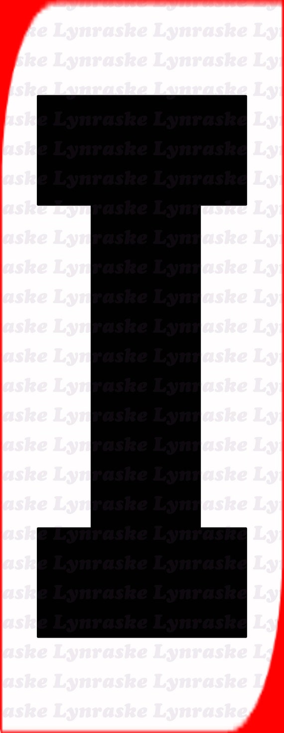 Letter I Silhouette SVG Svg Dxf Cricut Silhouette Cut | Etsy