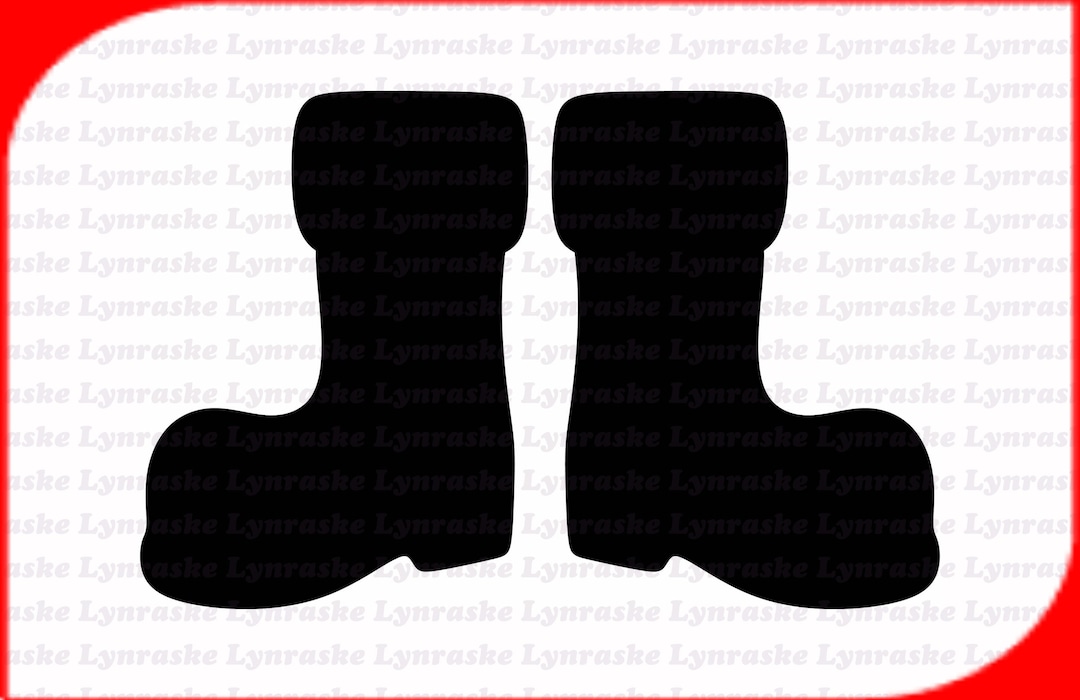 Santa Claus Boots Silhouette SVG, Svg, Dxf, Cricut, Silhouette Cut File ...