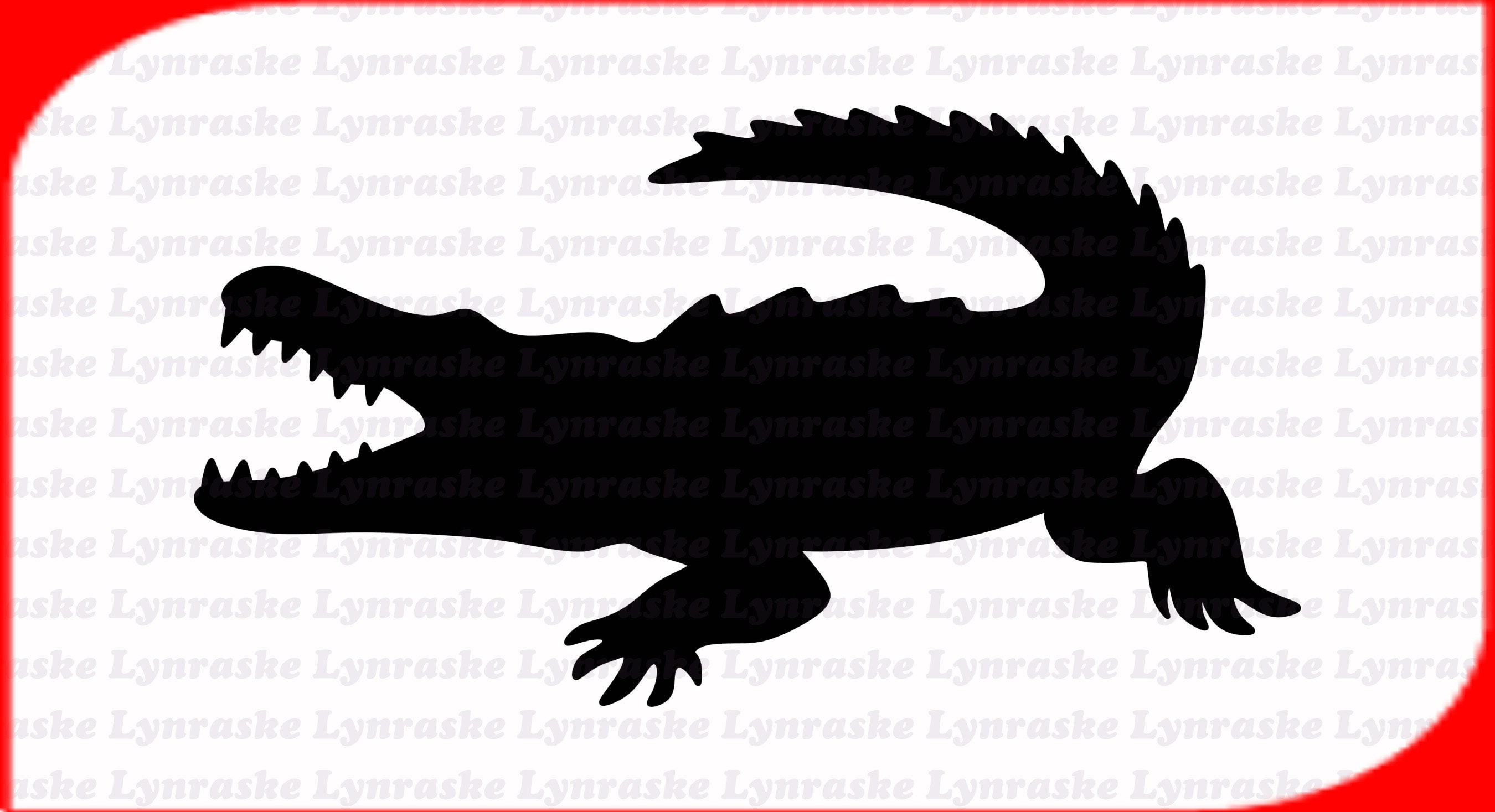 Crocodile Silhouette SVG, Svg, Dxf, Cricut, Silhouette Cut File ...