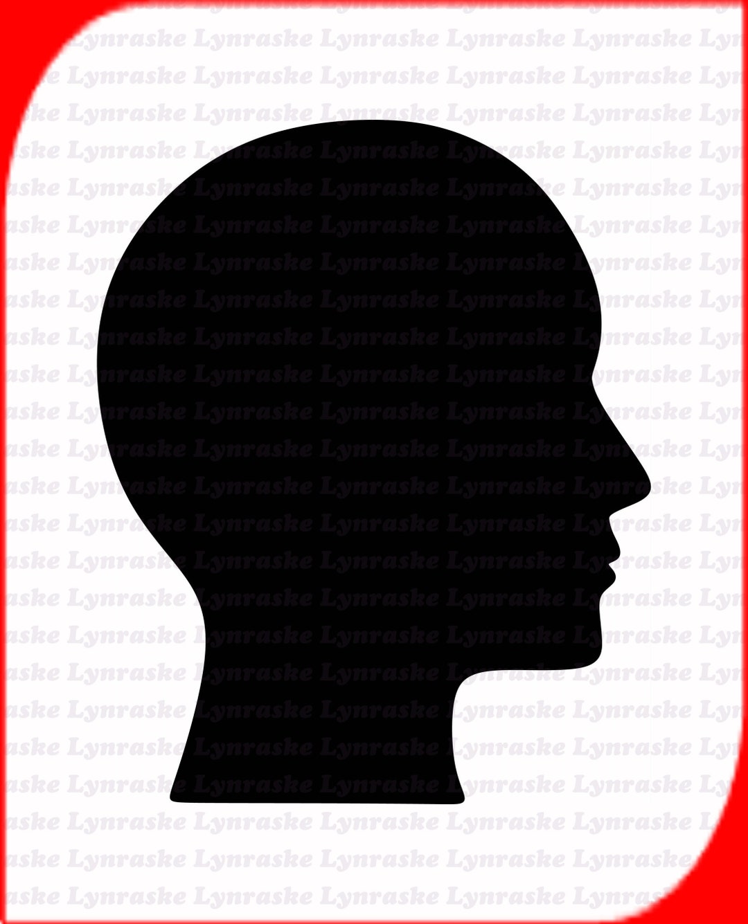 Human Head Silhouette SVG, Svg, Dxf, Cricut, Silhouette Cut File ...