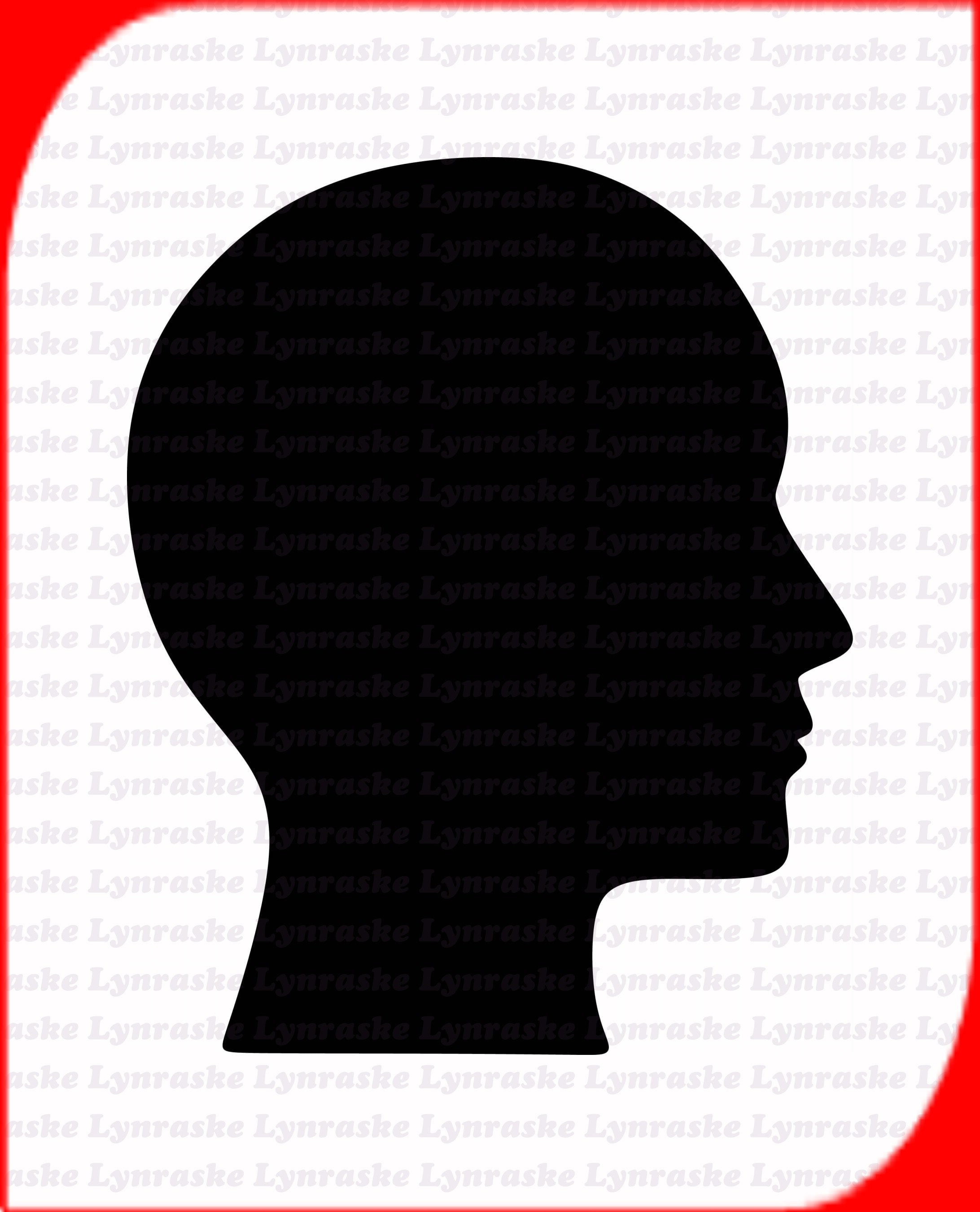 Human Head Silhouette SVG svg dxf Cricut Silhouette Cut - Etsy España