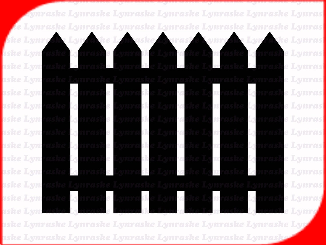 Picket Fence Silhouette SVG Svg Dxf Cricut Silhouette Cut - Etsy