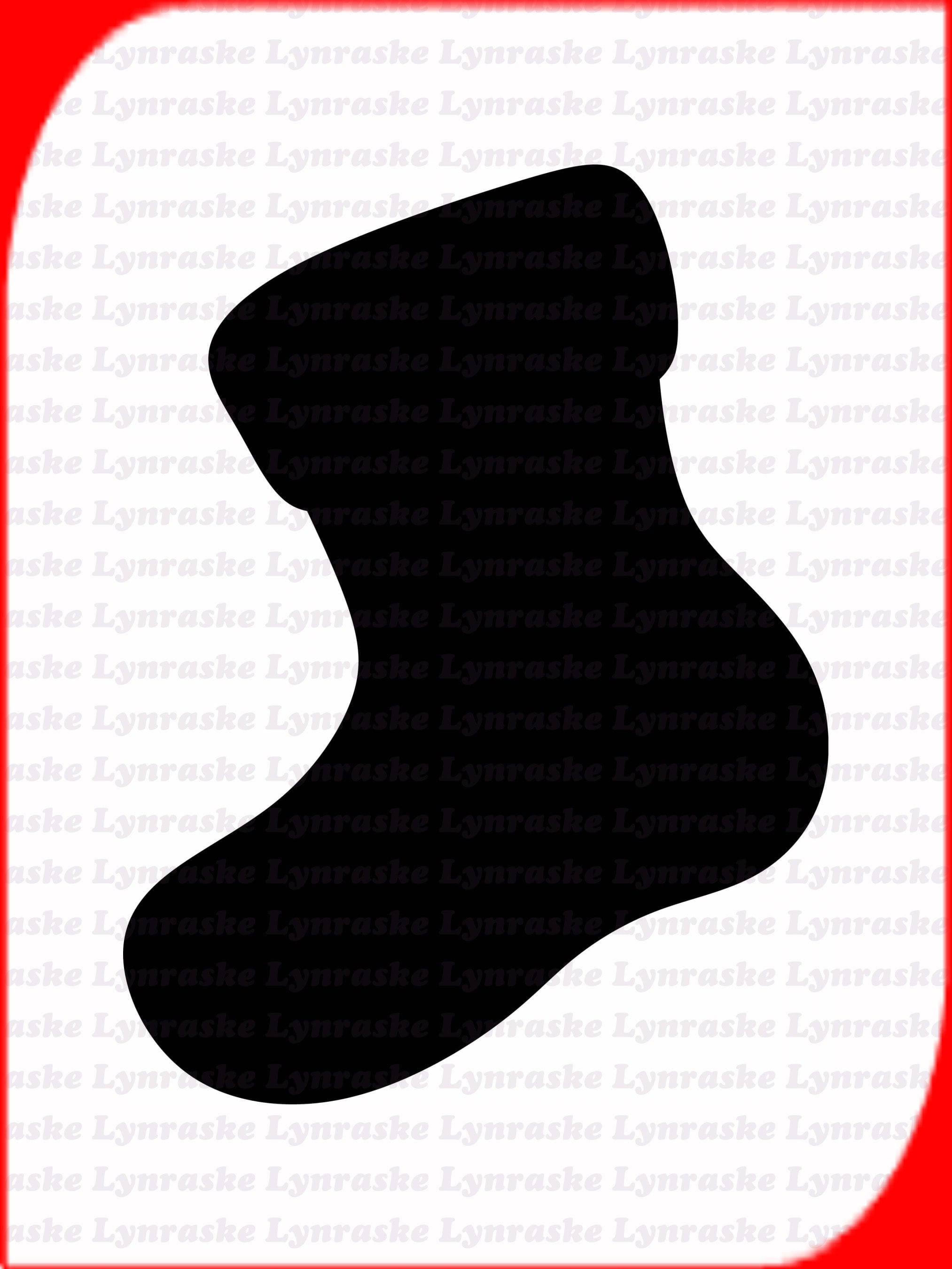Christmas Stocking Silhouette SVG, Svg, Dxf, Cricut, Silhouette Cut ...